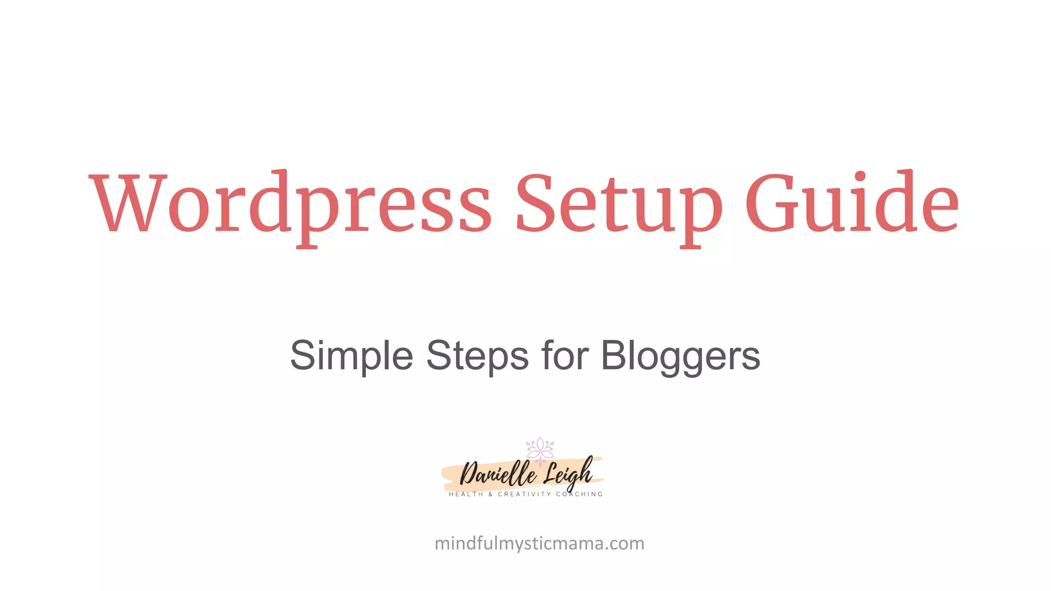 Wordpress Setup Guide | PPT