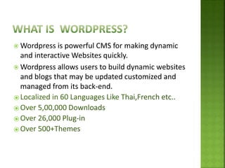 Basic WordPress for Beginner ppt | PPTX