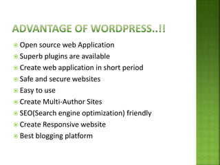 Basic WordPress for Beginner ppt | PPTX
