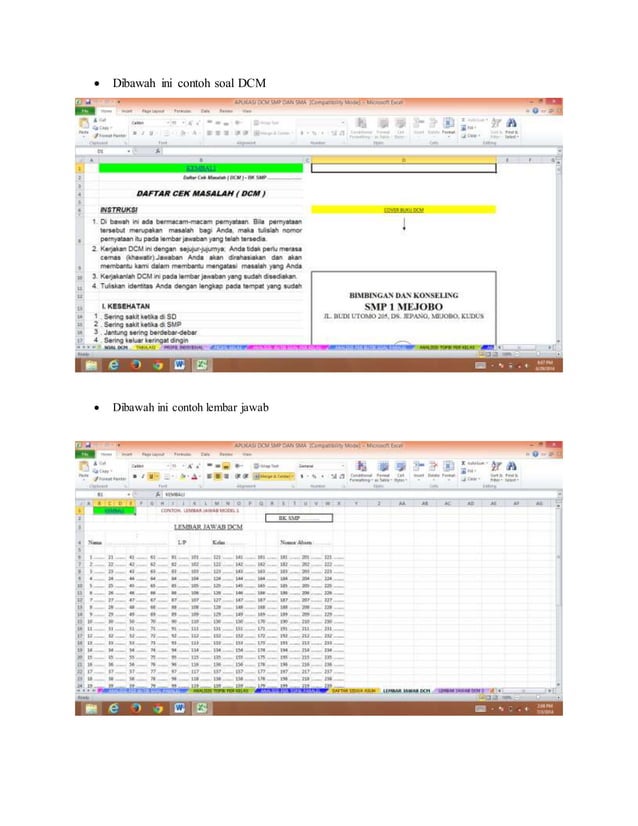 daftar cek masalah | DOCX