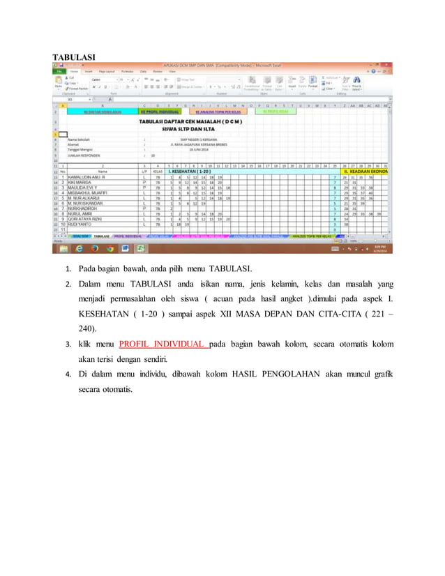 daftar cek masalah | DOCX