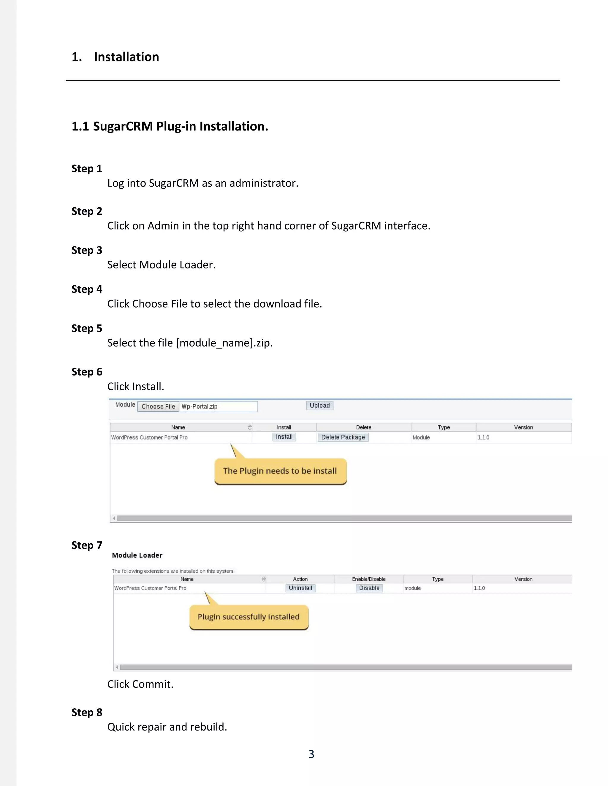 WordPress SugarCRM Customer Portal Pro Plugin | PDF