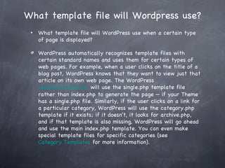 Wordpress template hierarchy | PPT