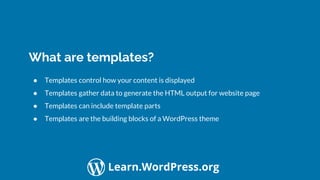 WordPress theme template tour | PPT