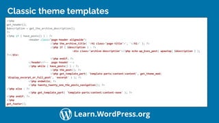 WordPress theme template tour | PPT