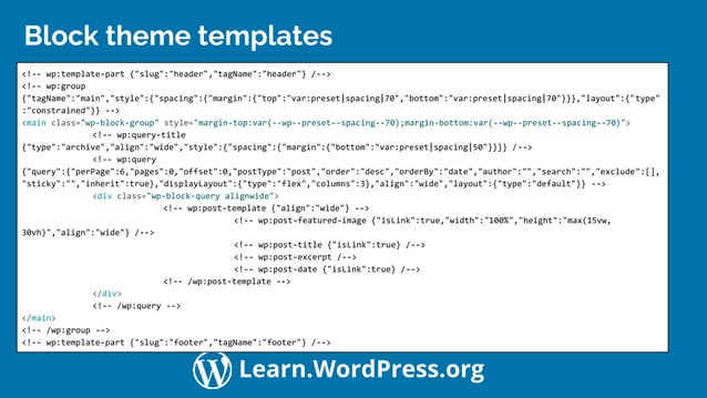 WordPress theme template tour | PPT