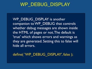 WordPress Theme Workshop: Misc | PPT