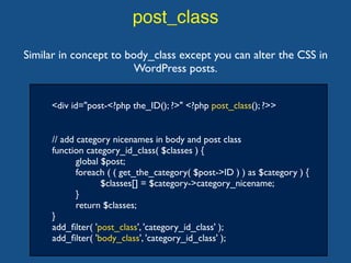 WordPress Theme Workshop: Misc | PPT