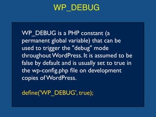 WordPress Theme Workshop: Misc | PPT
