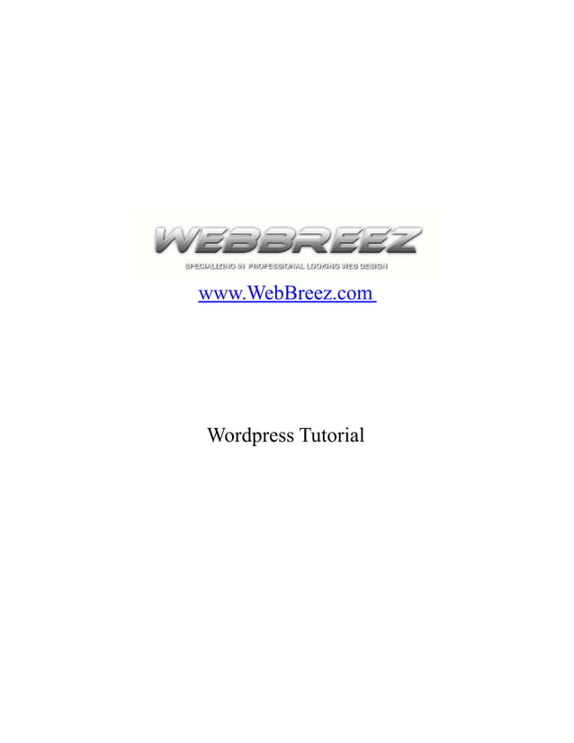 Wordpress tutorial | PDF