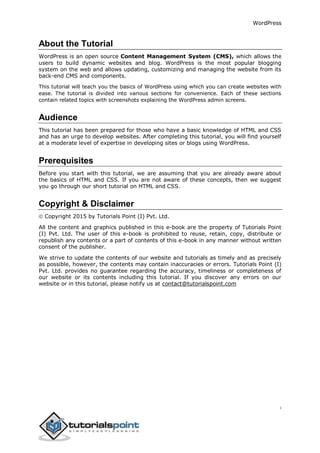 learn wordpress for beginners | PDF