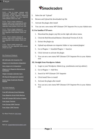 Wordpress Ultimate CSV Importer Pro Plugin Manual | PDF
