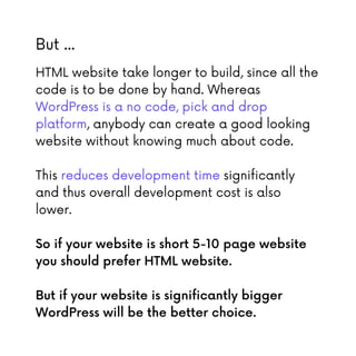 Wordpress vs html | PDF