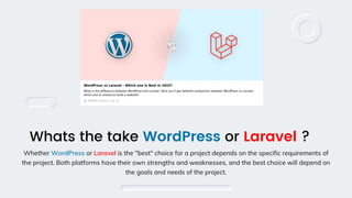 WordPress vs Laravel.pdf | Web Development | Internet