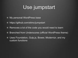 Word press workflows and gulp | PPT