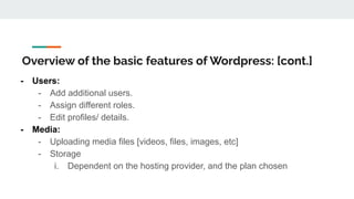 Wordpress website development workshop by Seham Abdlnaeem | PPT