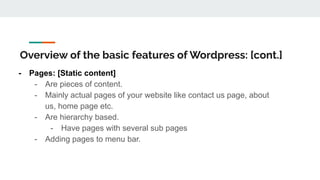 Wordpress website development workshop by Seham Abdlnaeem | PPT