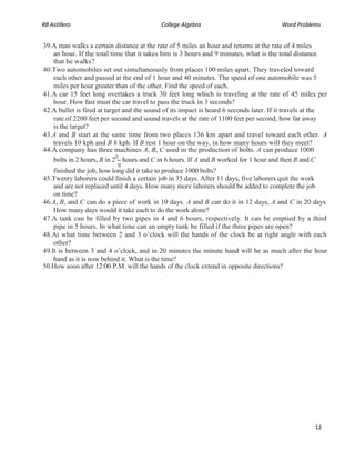 Word+problems+le1 | DOCX | Chemistry | Science