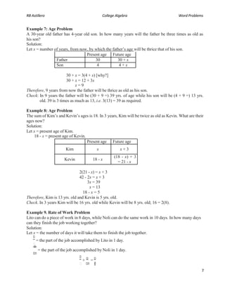 Word+problems+le1 | DOCX | Chemistry | Science