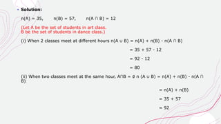 Word Problems on Sets M | PPTX