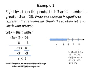 Word Problems with Inequalities | PPTX