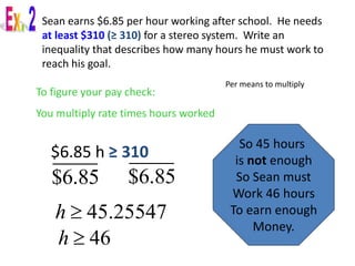 Inequality Word Problems