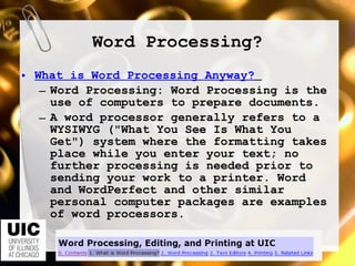 Word processing 2003 | PPT