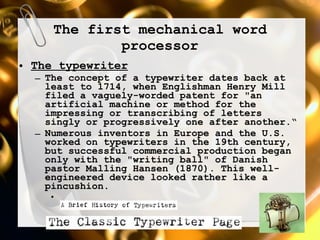 Word processing 2003 | PPT