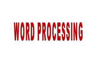 Word processing | PPT