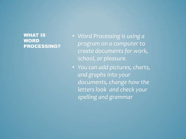 Word processing | PPTX