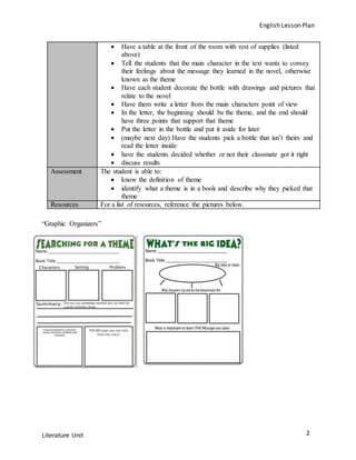 Lesson Plan on Theme | DOCX | Education