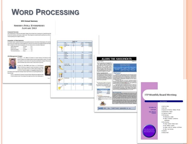 Word Processing windows installation and driver update slides | PPT