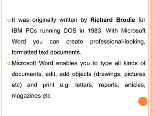 Word Processing windows installation and driver update slides | PPTX