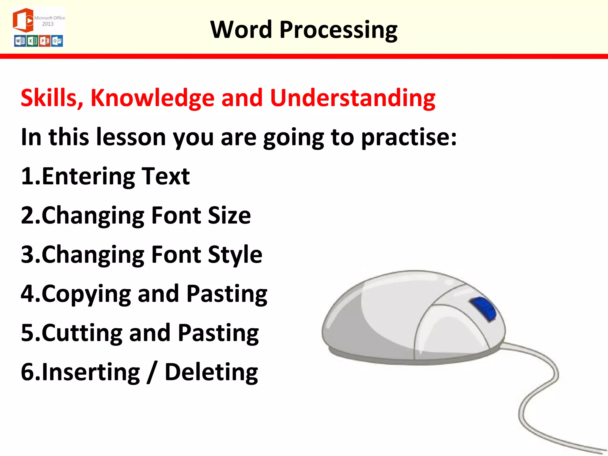 Word processing 1 | PPT