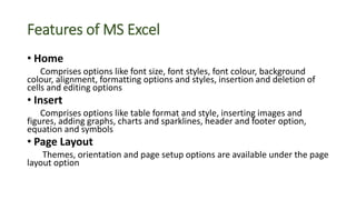 Word processing and ms excel | PPTX