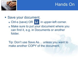 Word processing basics | PPTX