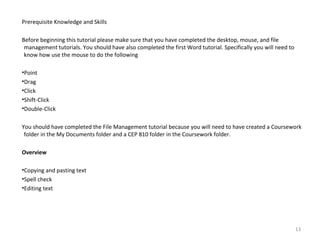 Word processing in english ms word | PPT