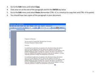Word processing in english ms word | PPT