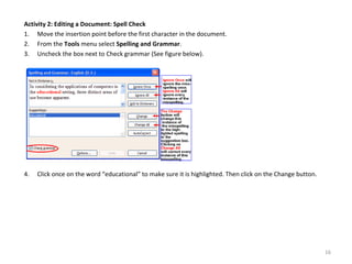 Word processing in english ms word | PPT