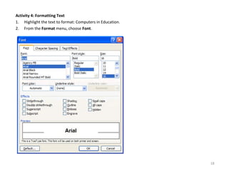Word processing in english ms word | PPT