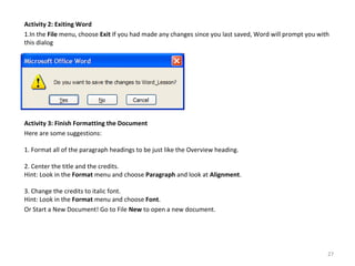 Word processing in english ms word | PPT