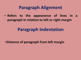 Word processing part 2 lecture and assignment updated | PPTX