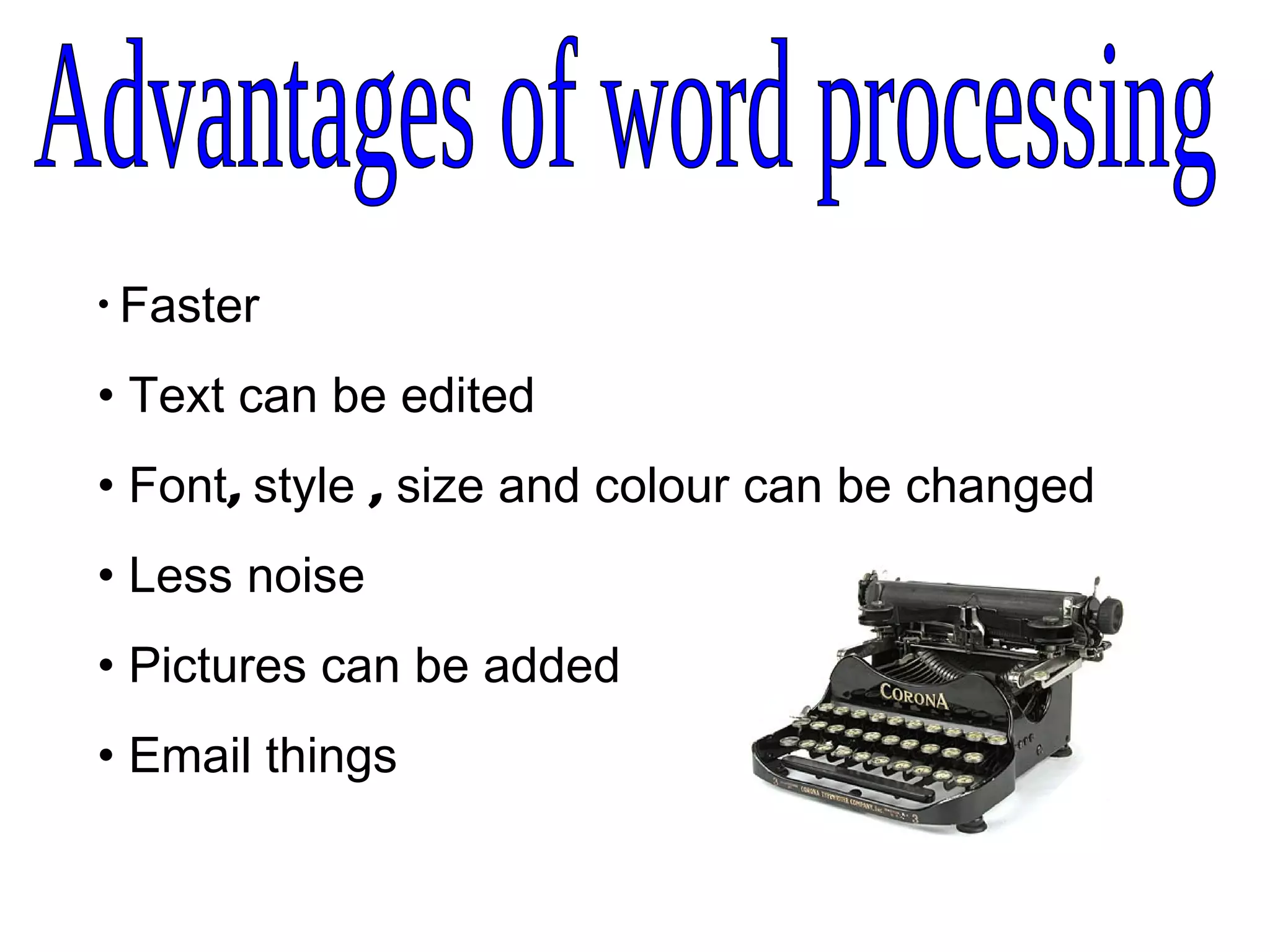 Word Processing Powerpoint | PPT