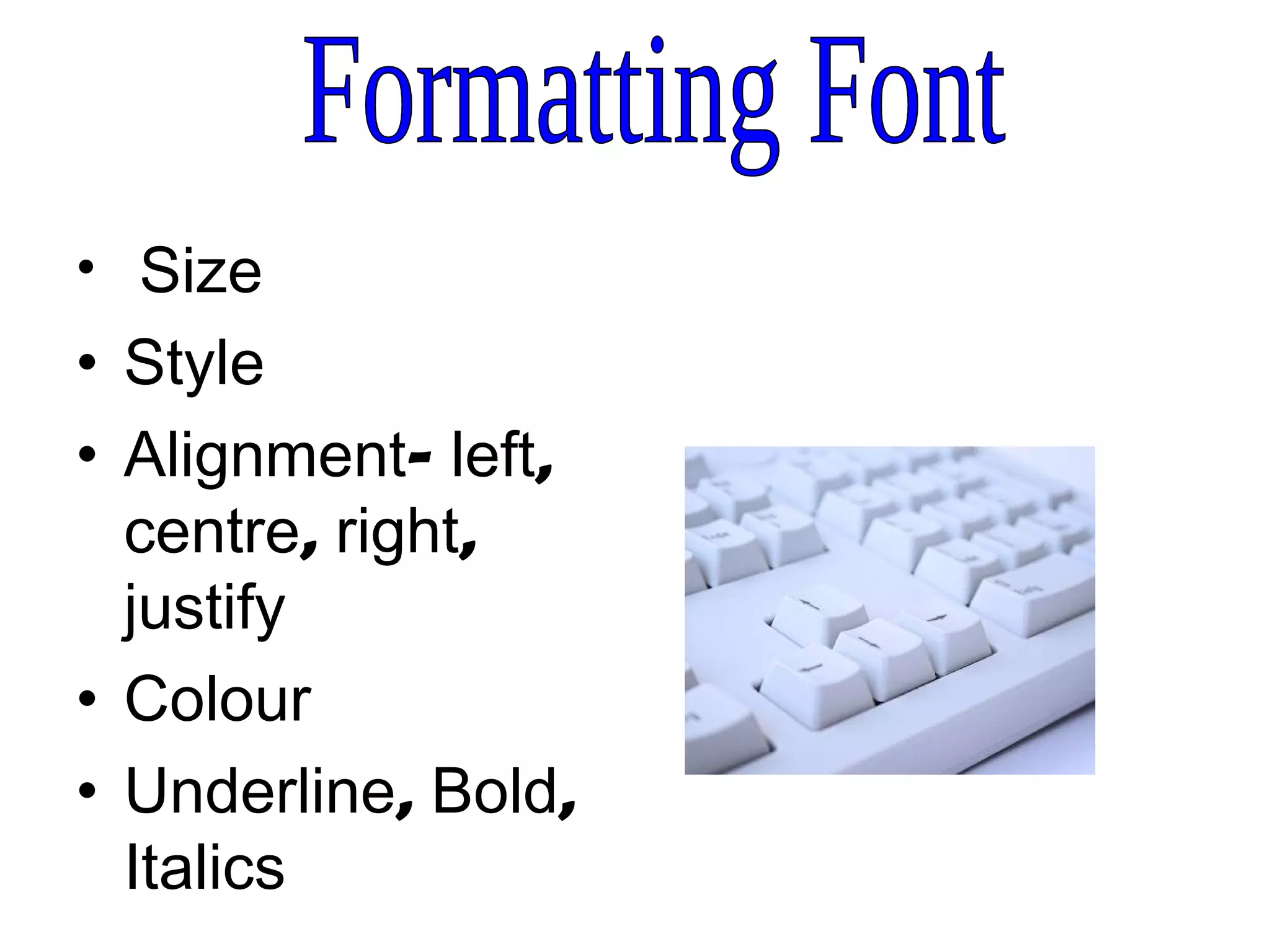 Word Processing Powerpoint | PPT