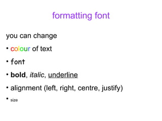 Word Processing Presentation | PPT