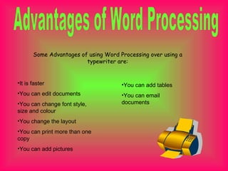 Word Processing Revision Task | PPT | Computing | Technology & Computing