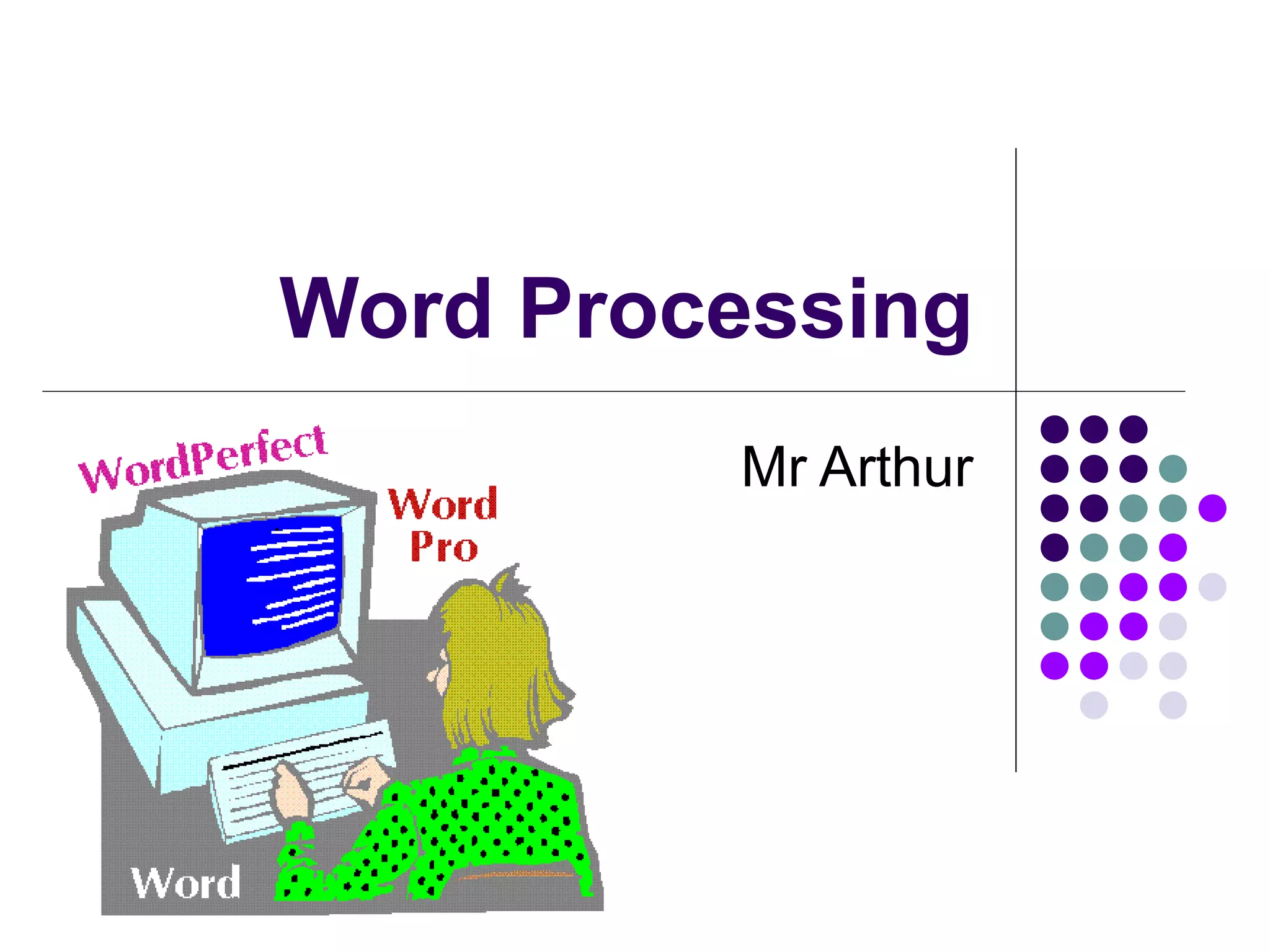 Word Processing Slides | PPT