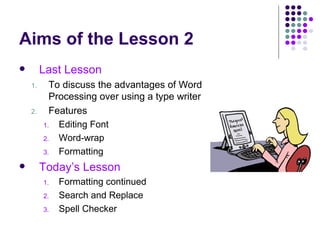 Word Processing Slides | PPT