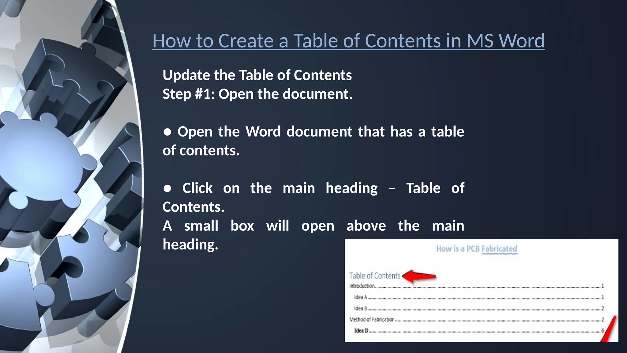 Word Processing Software (page break & auto table of contents).pptx