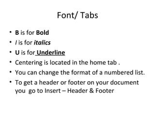 Word processing test review | PPT | Free Download